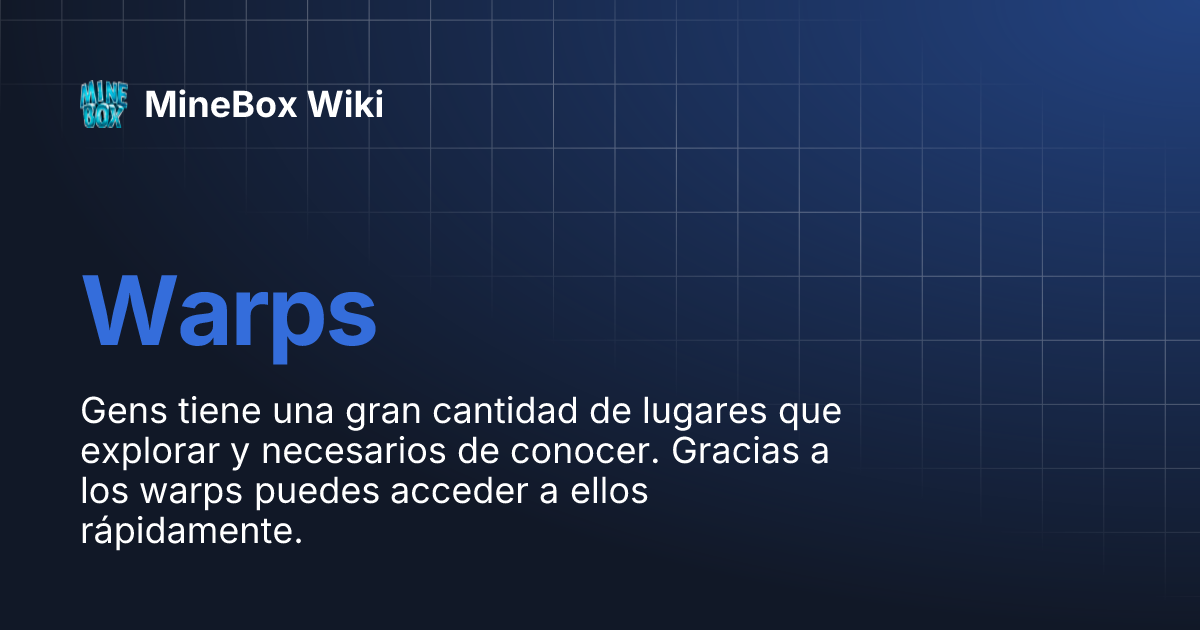 Warps | MineBox Wiki