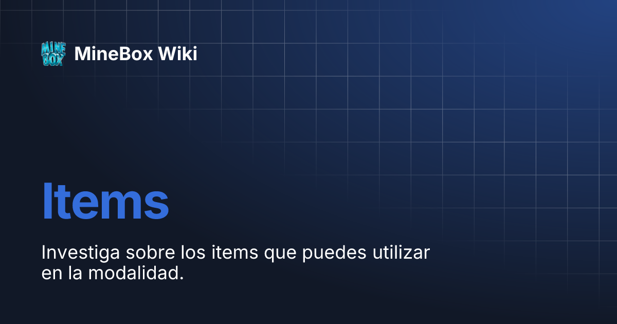 Items | MineBox Wiki