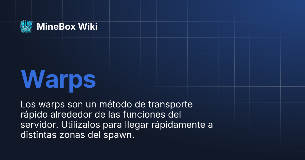 Warps | MineBox Wiki