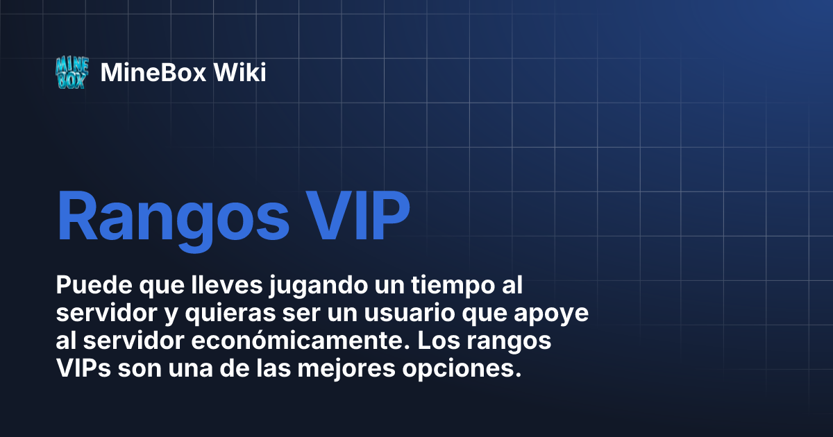 Rangos VIP | MineBox Wiki