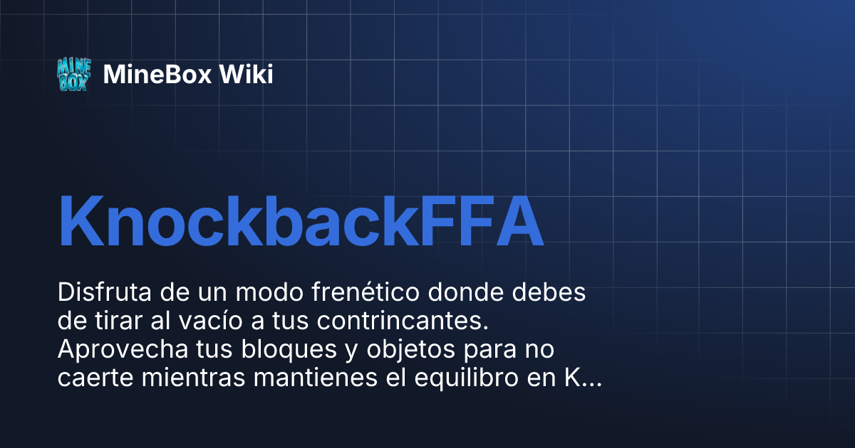 KnockbackFFA | MineBox Wiki