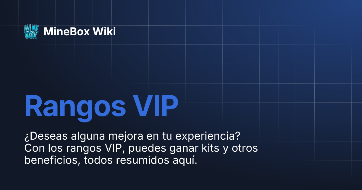 Rangos VIP | MineBox Wiki