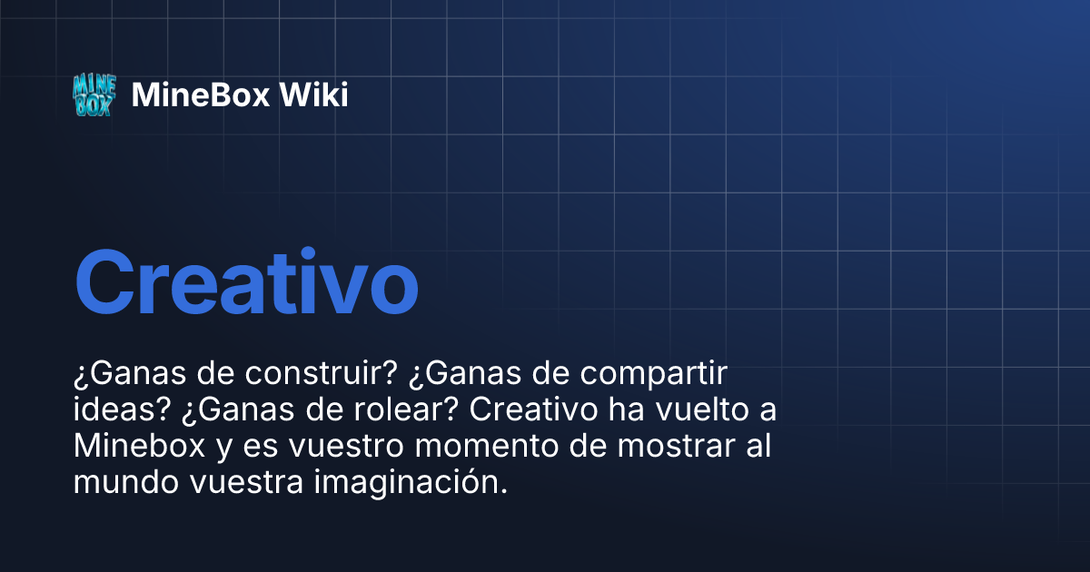 Creativo | MineBox Wiki