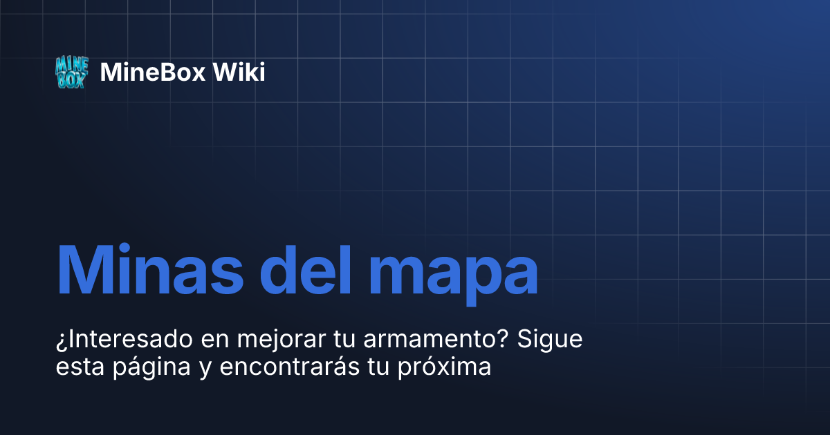Minas del mapa | MineBox Wiki